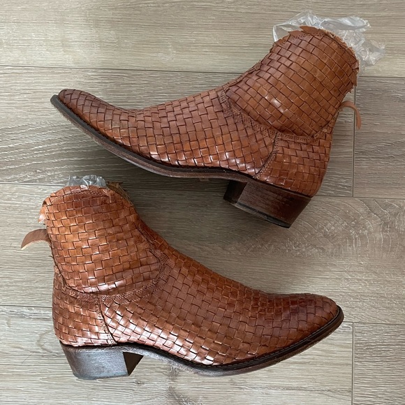 Shoes | Genuine Braided Leather Ankle Booties | Poshmark